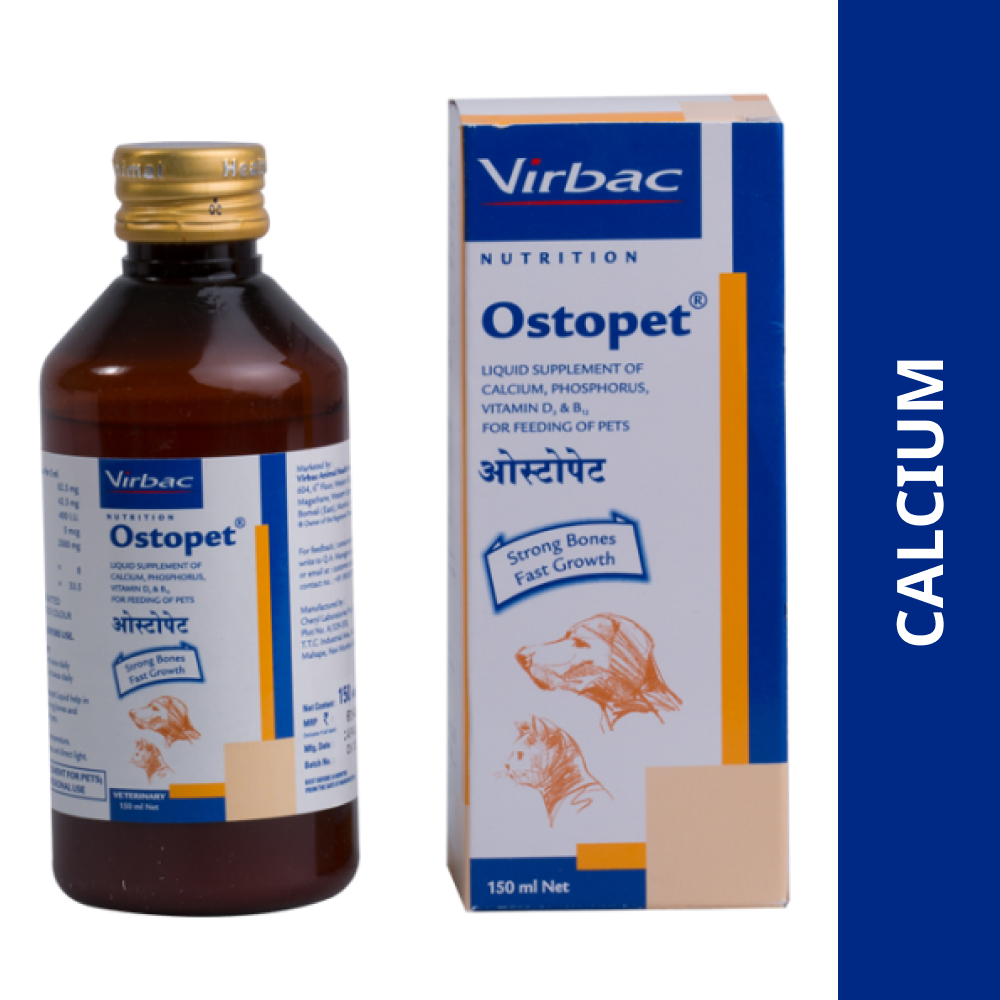 Virbac Ostopet Calcium Supplement Syrup for Dogs & Cats 250ml – Petsworld